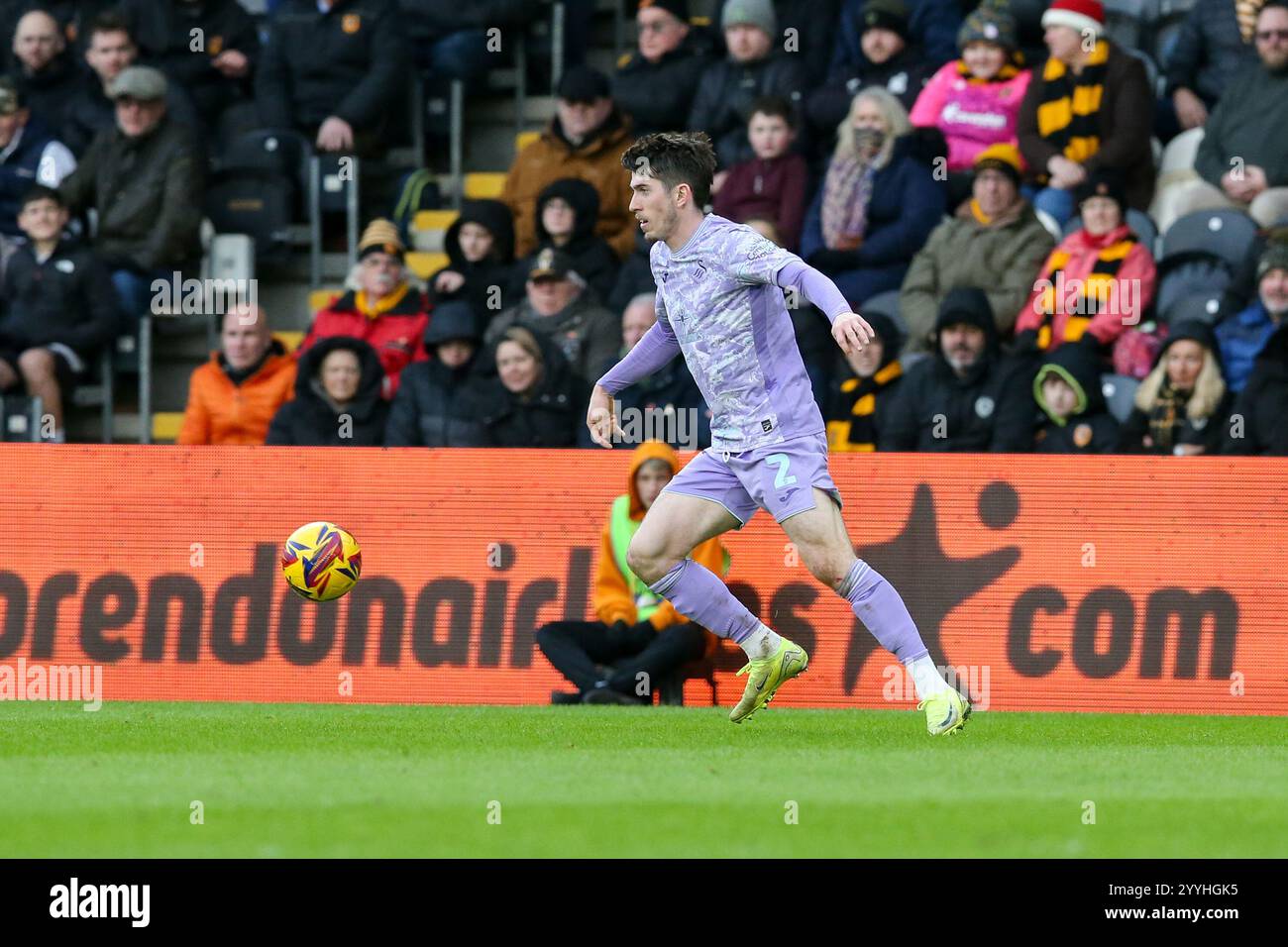 MKM Stadium, Hull, England - 21st December 2024 Josh Key of Swansea ...