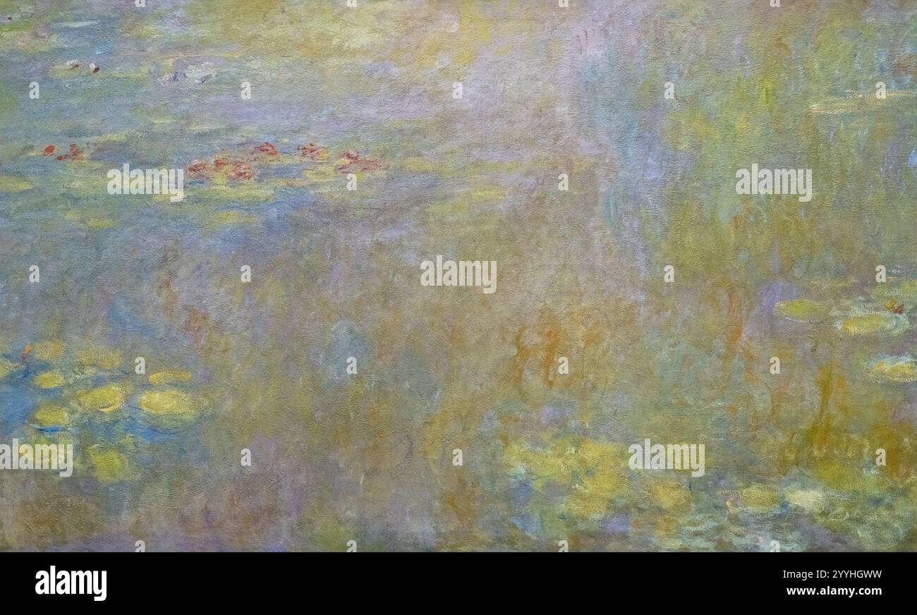 Claude Monet painting Water-Lilies after 1916; early 20th century ...