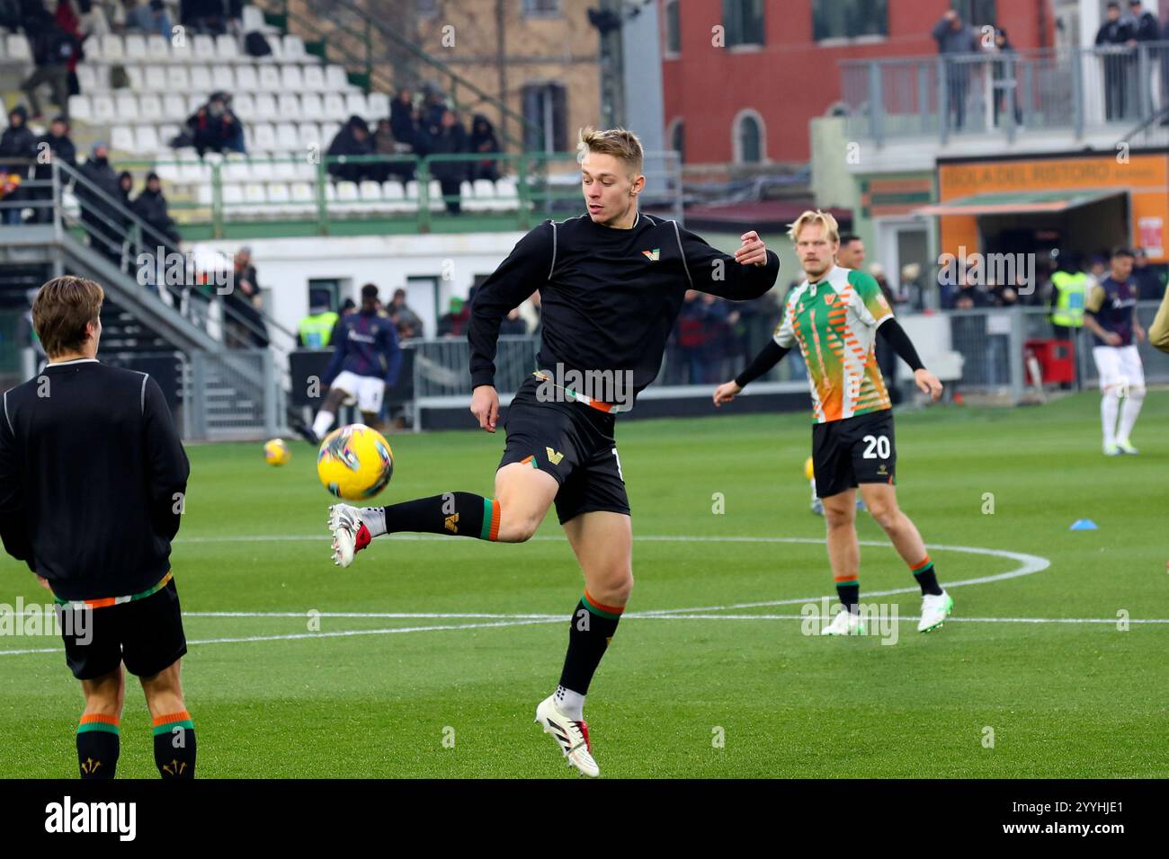 Pre match Venezia players during the Serie A enilive soccer match ...