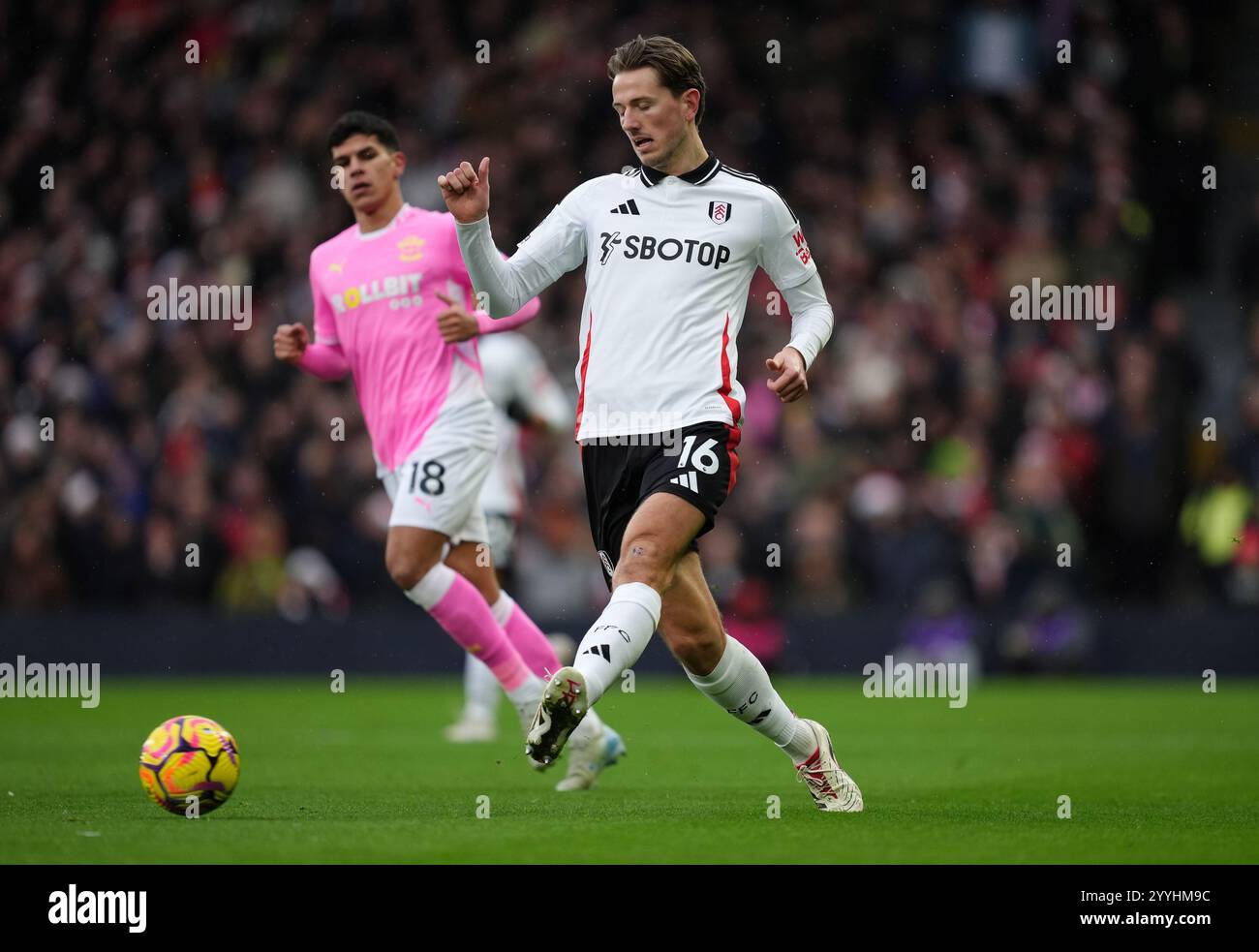 Fulham’s Sander Berge during the Premier League match at the Craven ...