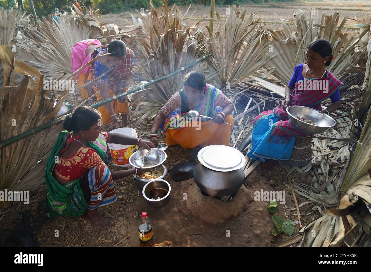 Santiniketan, Birbhum, India. December 8, 2024: The Santal women of ...