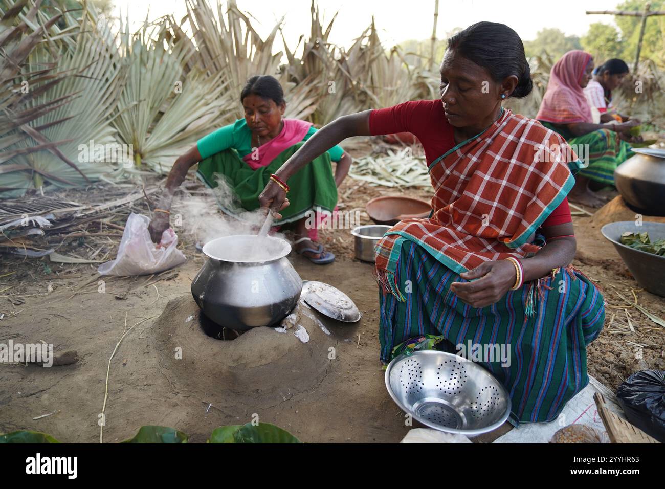 Santiniketan, Birbhum, India. December 8, 2024: The Santal women of ...
