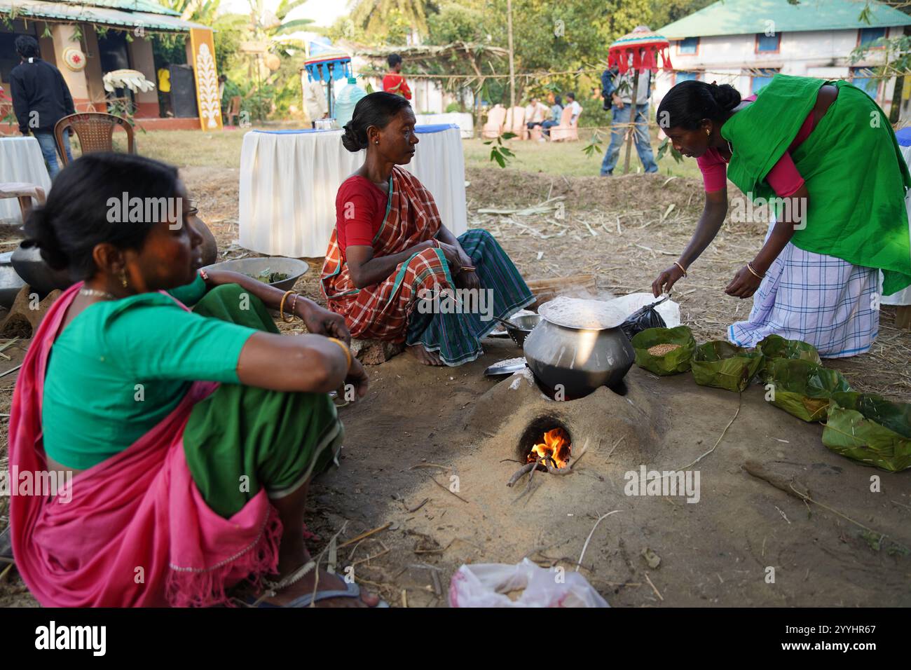 Santiniketan, Birbhum, India. December 8, 2024: The Santal women of ...