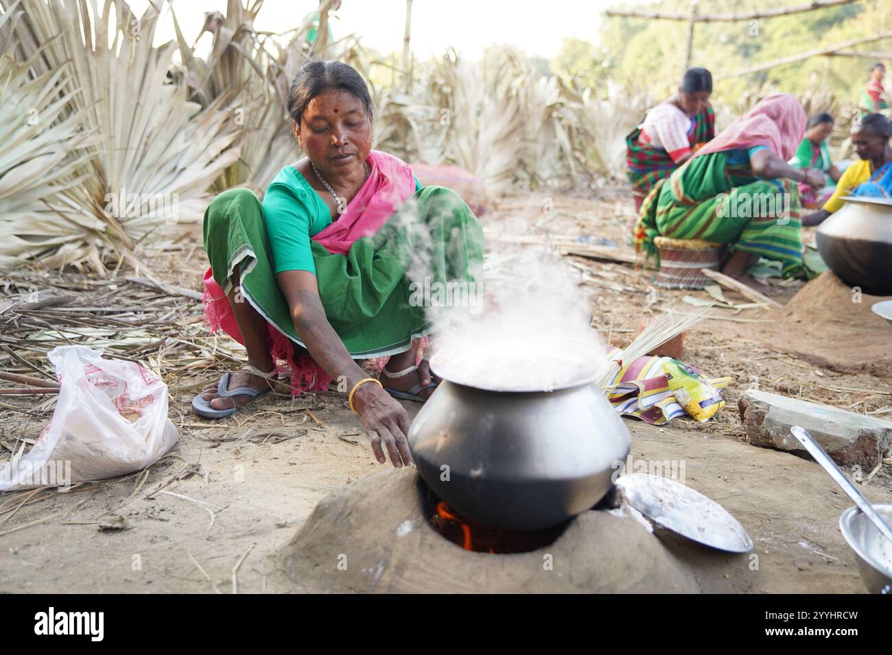 Santiniketan, Birbhum, India. December 8, 2024: The Santal women of ...