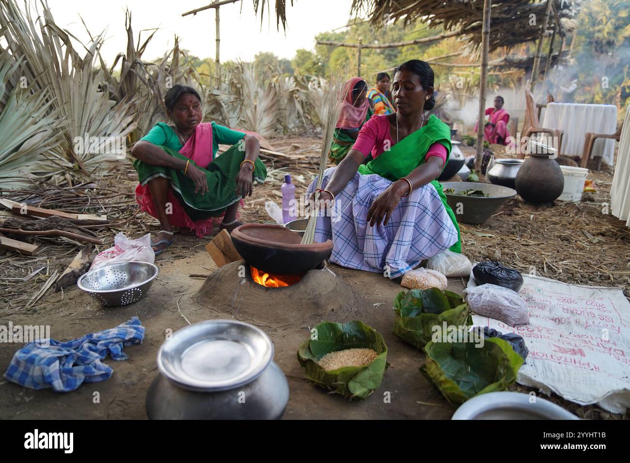 Santiniketan, Birbhum, India. December 8, 2024: The Santal women of ...