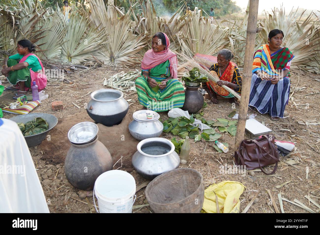 Santiniketan, Birbhum, India. December 8, 2024: The Santal women of ...
