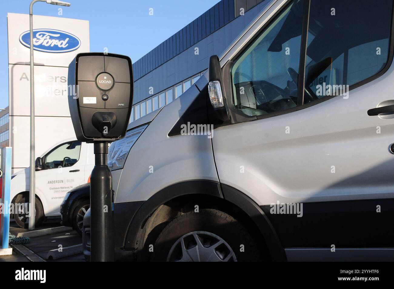 Copenhagen/ Denmark/10 September 2024/Electrich charging point and ...