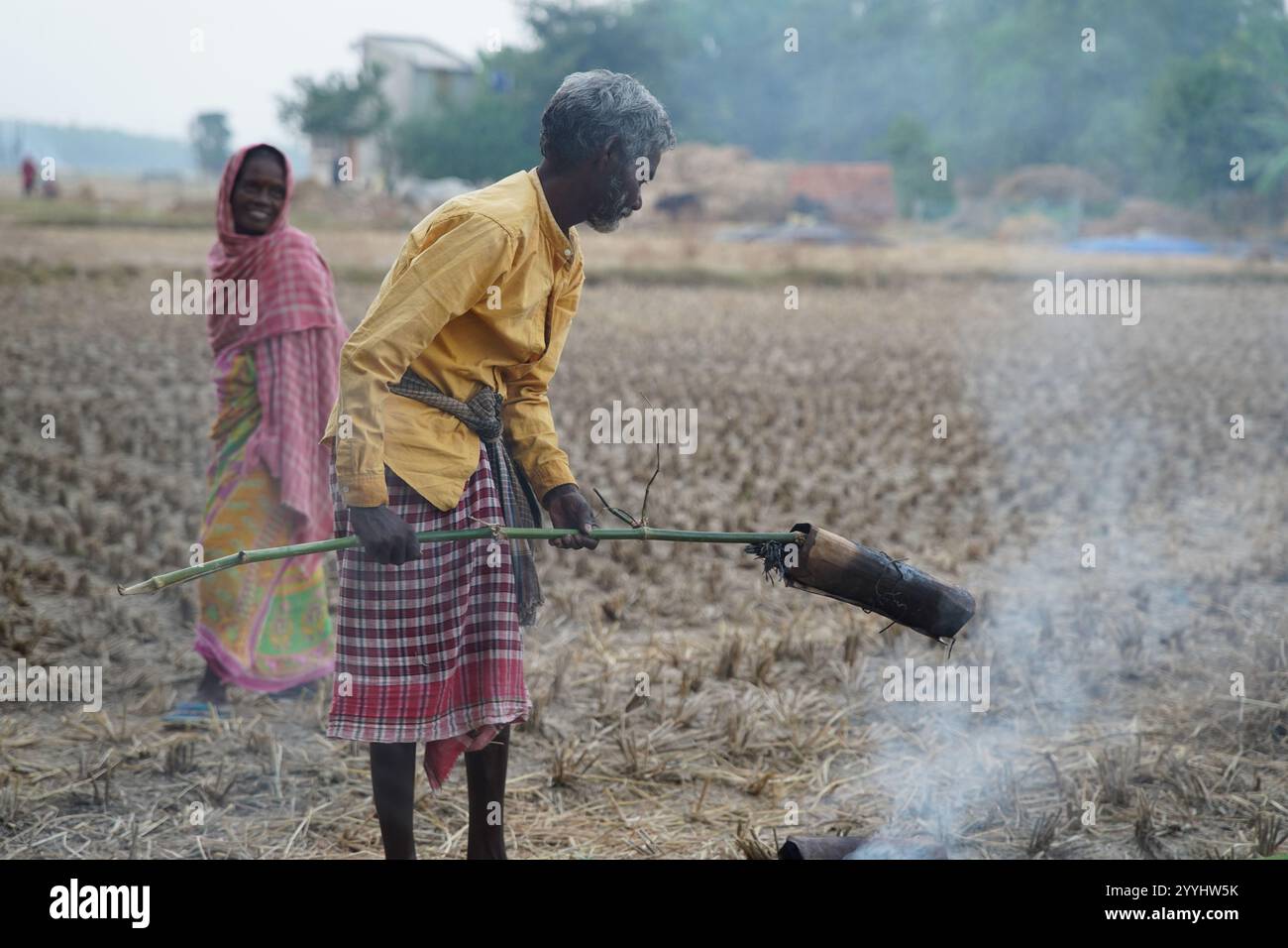 Santiniketan, Birbhum, India - December 8, 2024: The Santal community ...