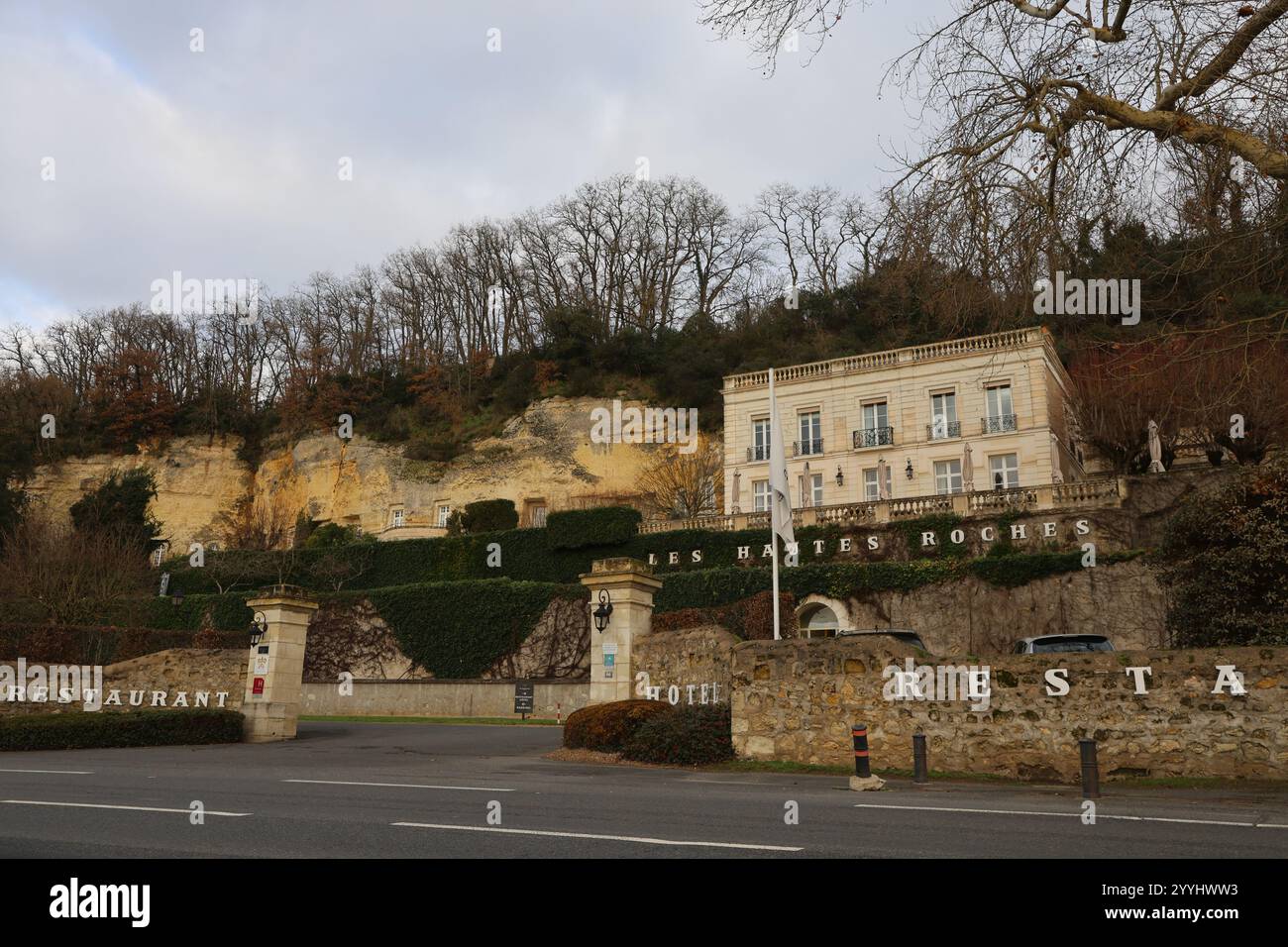 les Hautes Roches hotel and restaurant near Vouvray France December ...