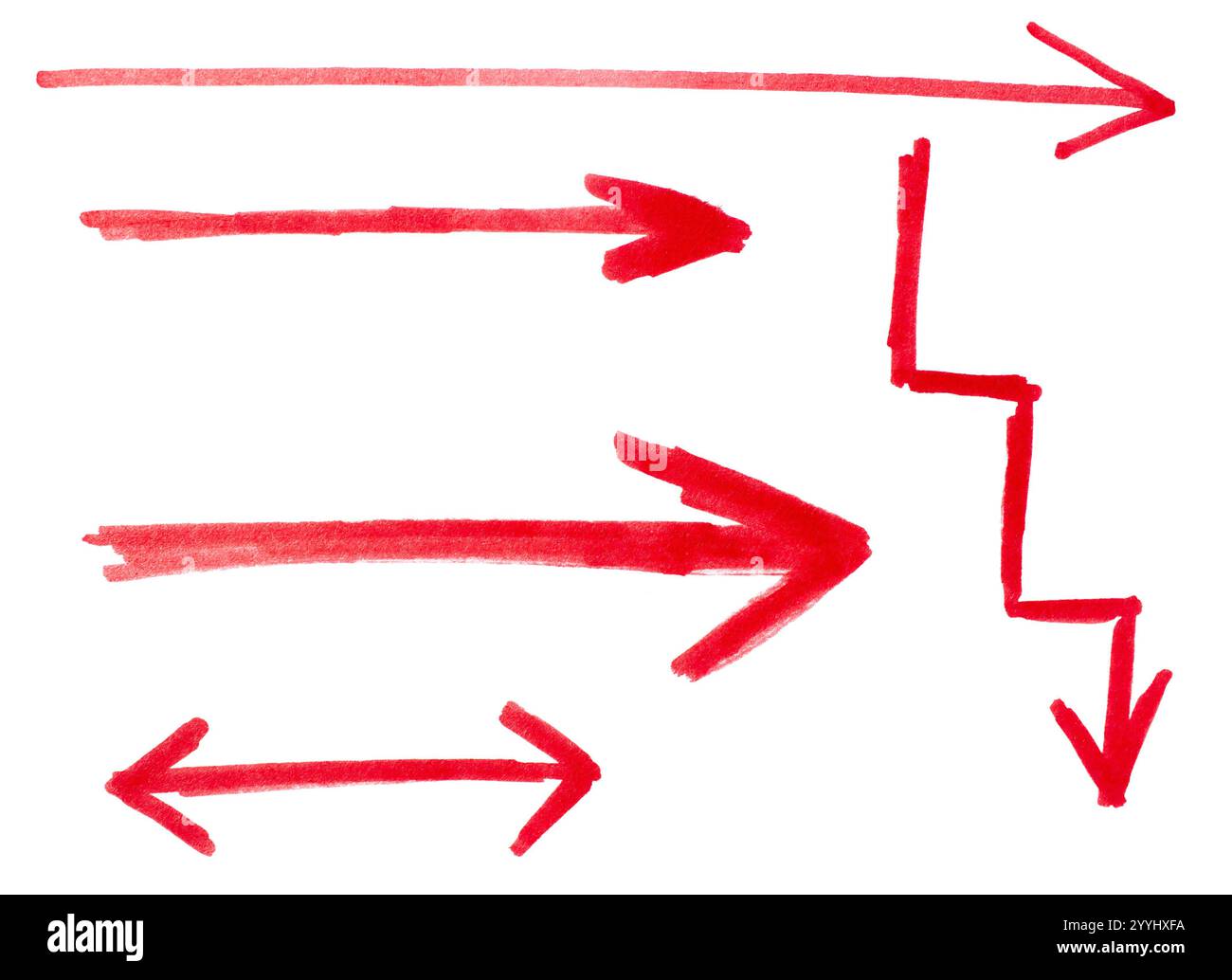 Red marker scribble set Cut Out Stock Images & Pictures - Alamy