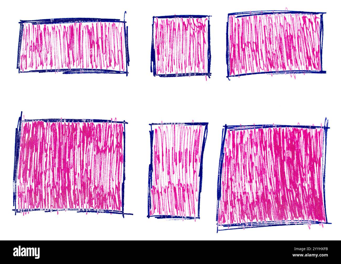 Hand drawn scribble rectangle hi-res stock photography and images - Alamy