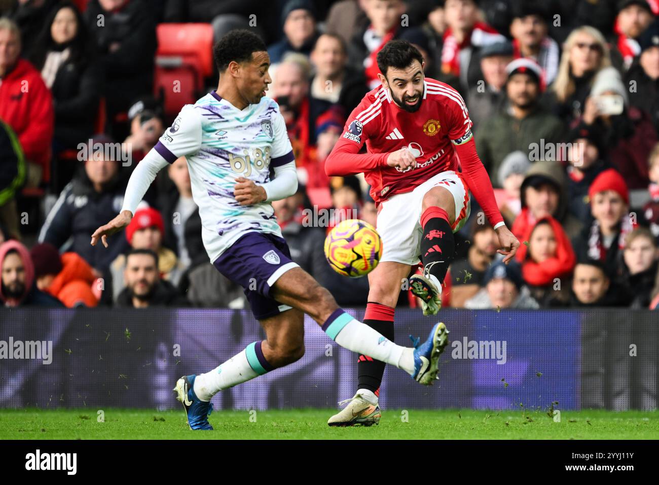 Manchester, UK. 22nd Dec, 2024. Bruno Fernandes of Manchester United ...