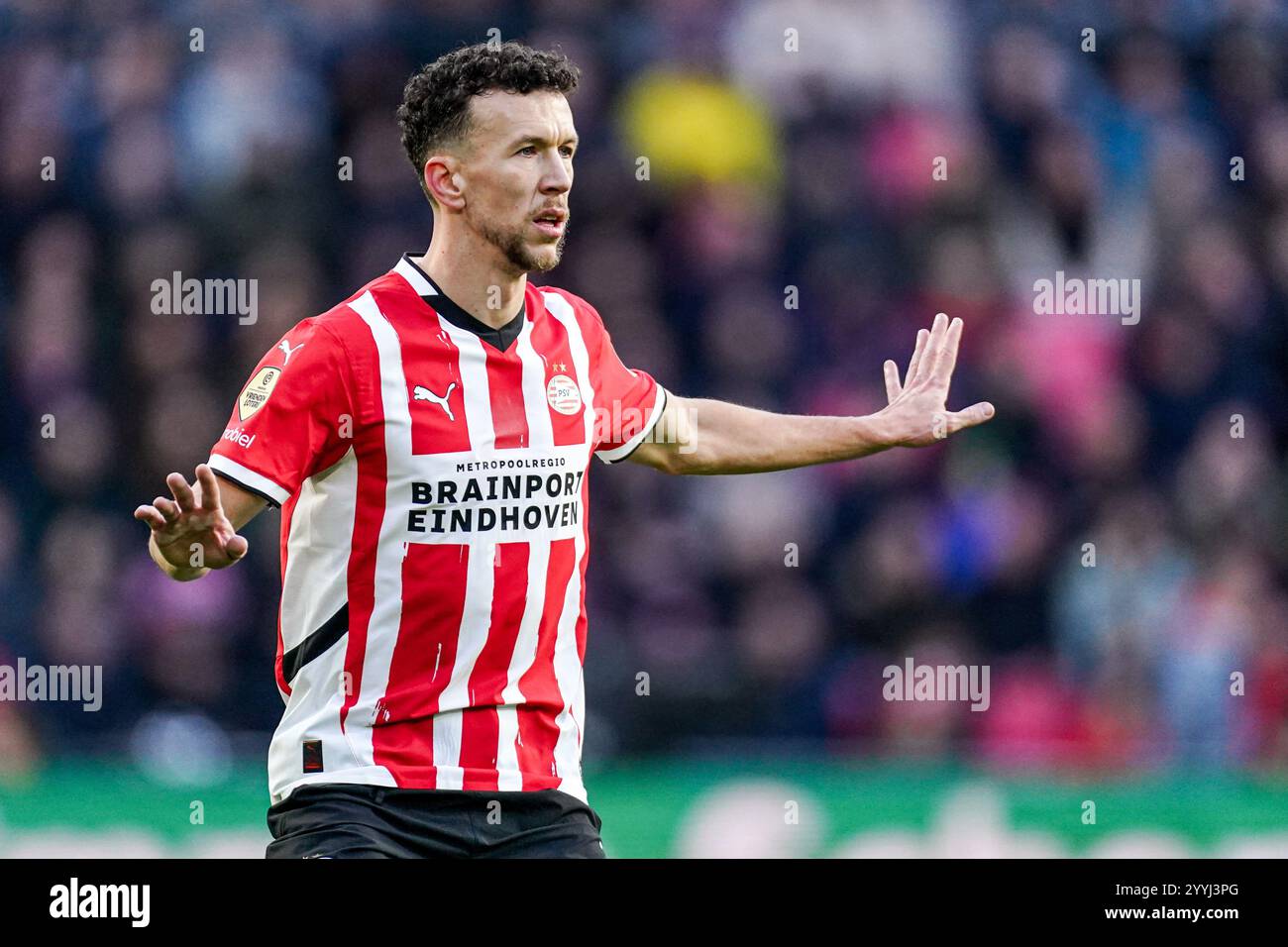 EINDHOVEN, NETHERLANDS - DECEMBER 22: Ivan Perisic of PSV looks on ...