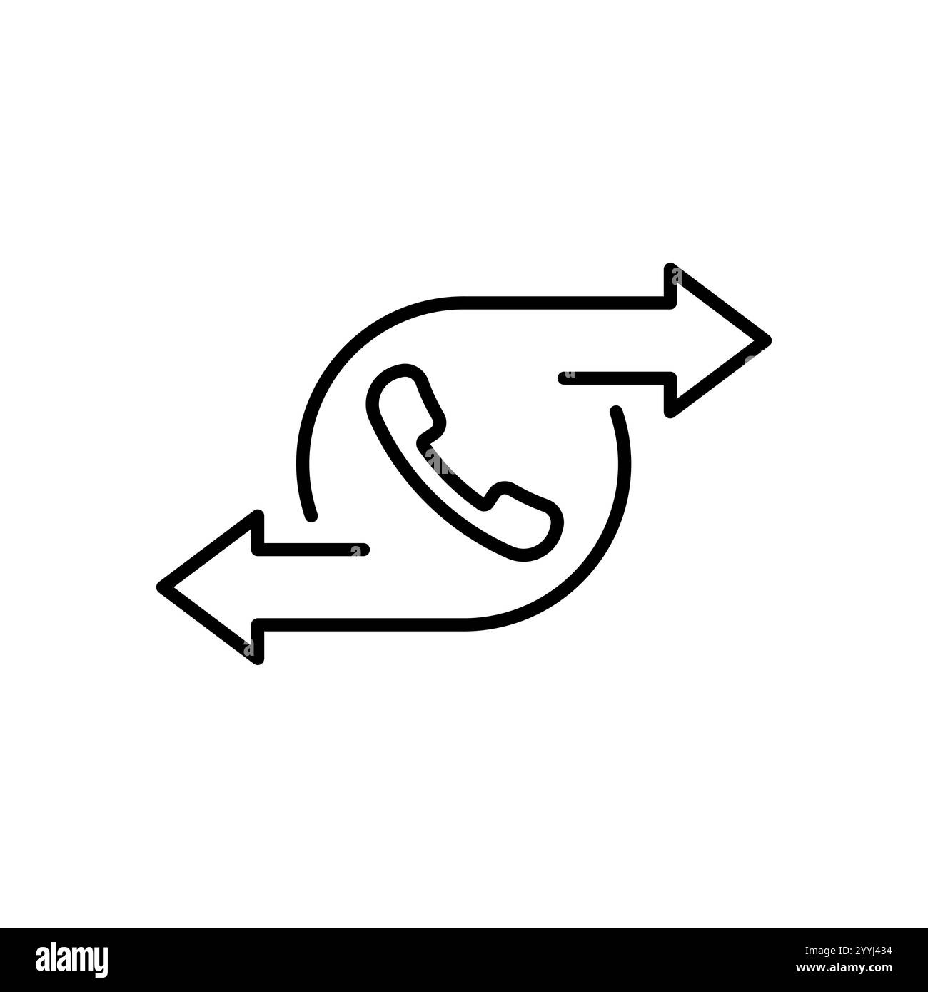 black thin line callback or recall icon Stock Vector Image & Art - Alamy