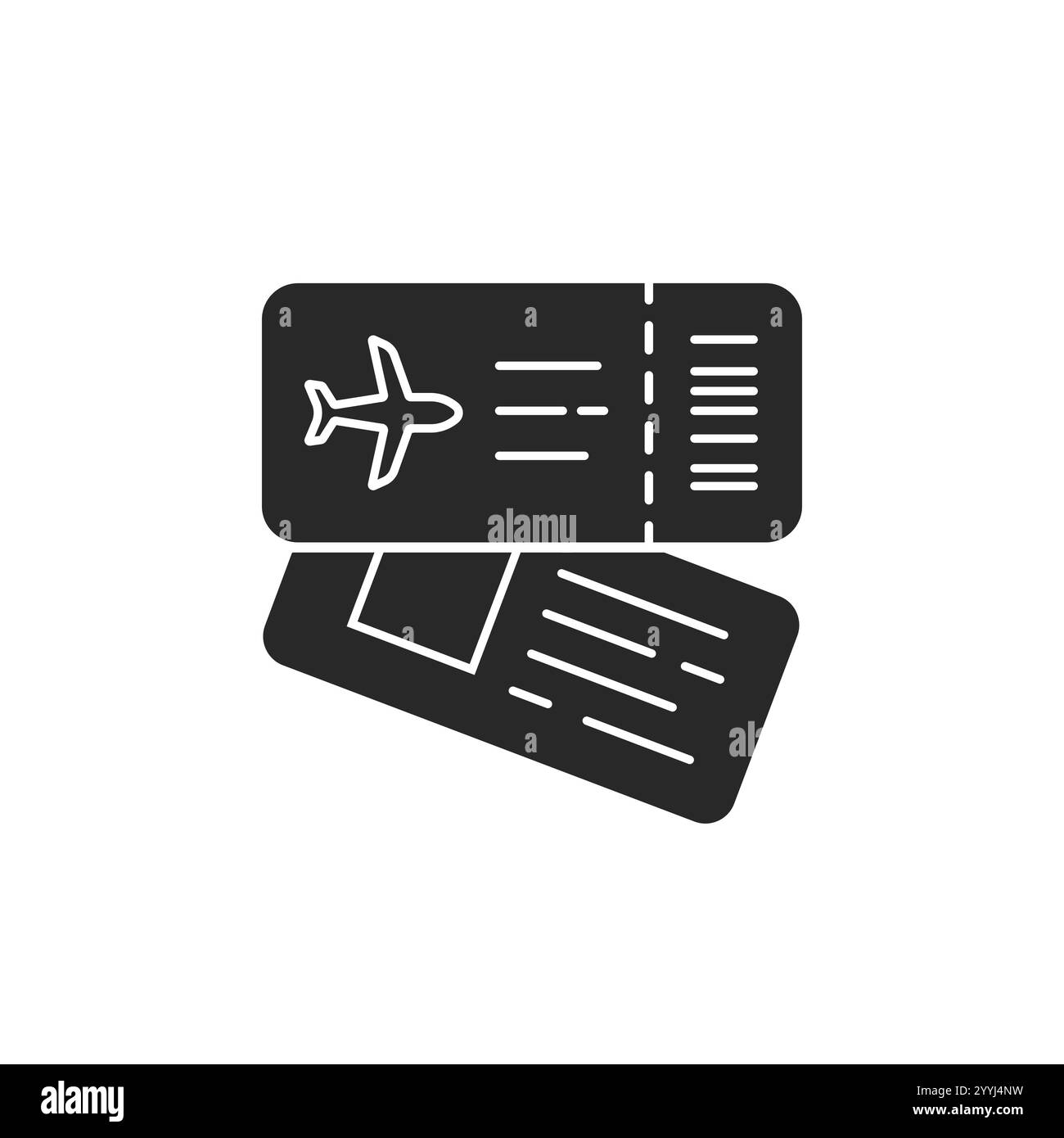 black plane ticket icon or boarding pass Stock Vector Image & Art - Alamy