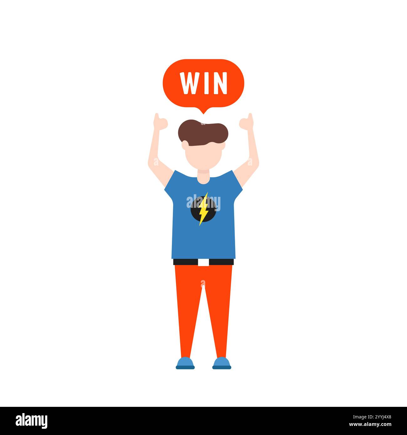 cartoon man says win like success Stock Vector Image & Art - Alamy