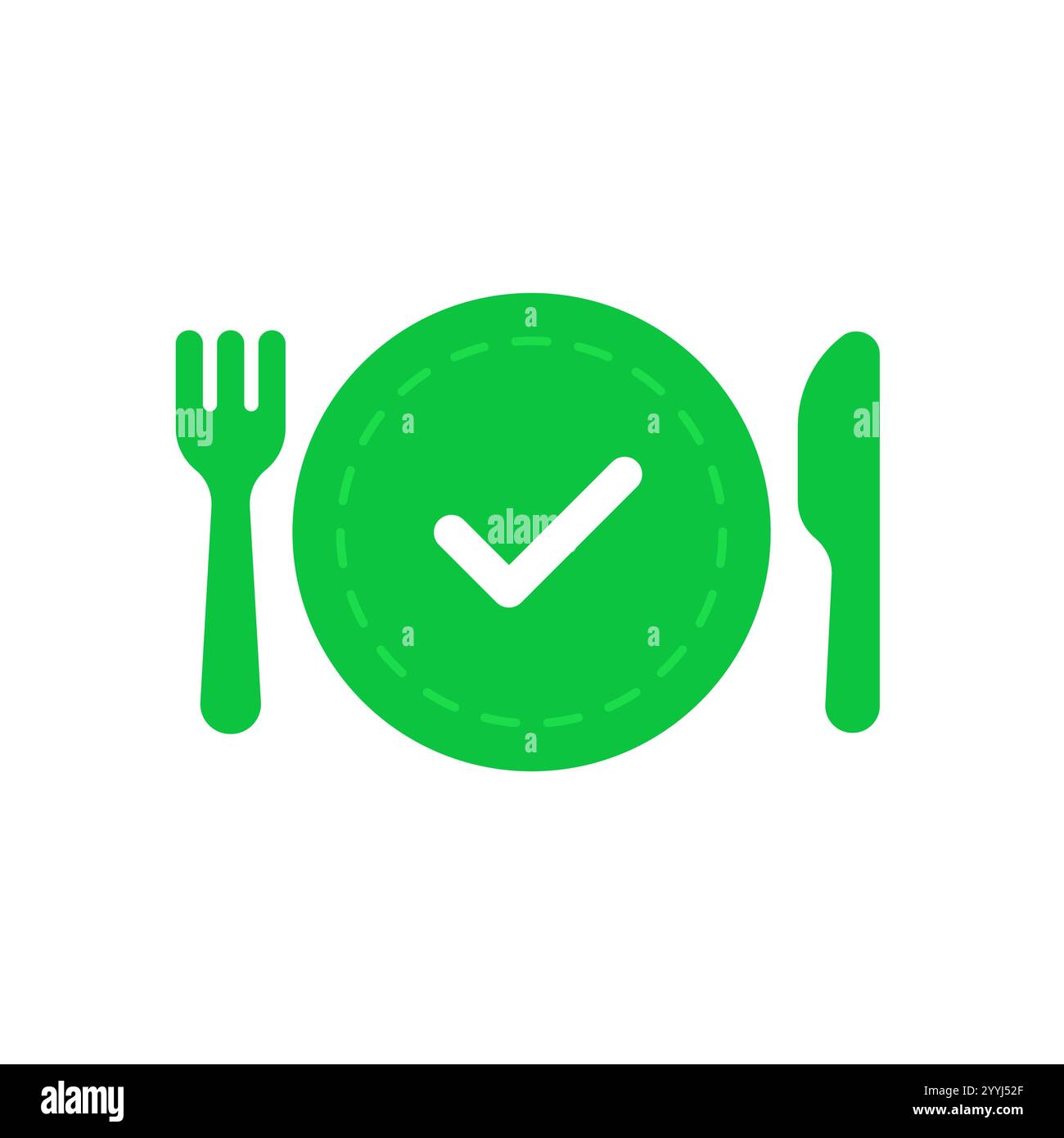 green ready to eat icon like dinner Stock Vector Image & Art - Alamy