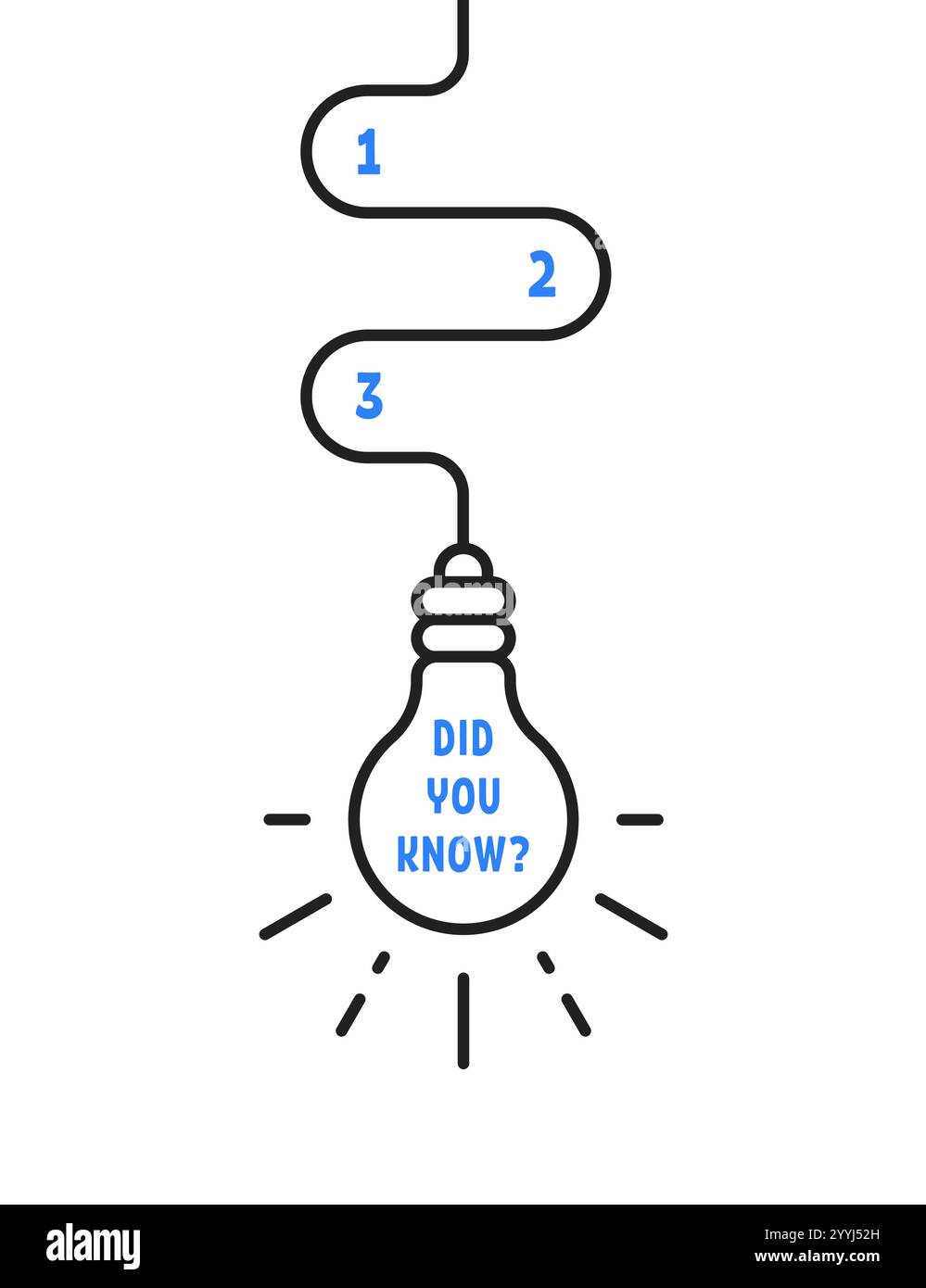 did you know with bulb and facts list Stock Vector Image & Art - Alamy