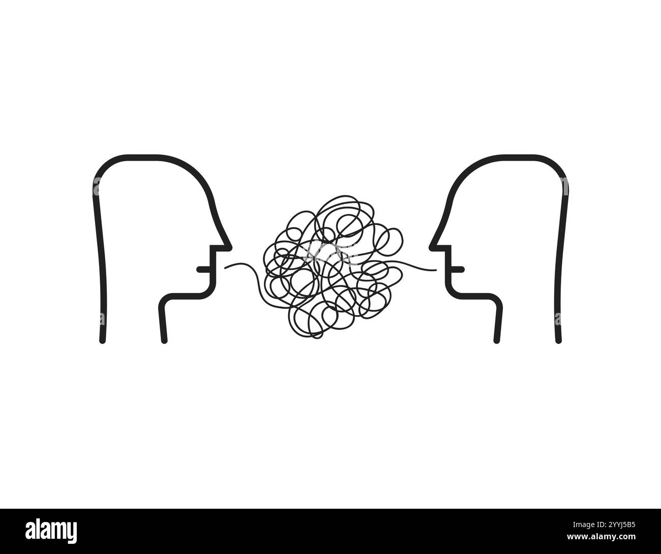 Difficult conversation Stock Vector Images - Alamy