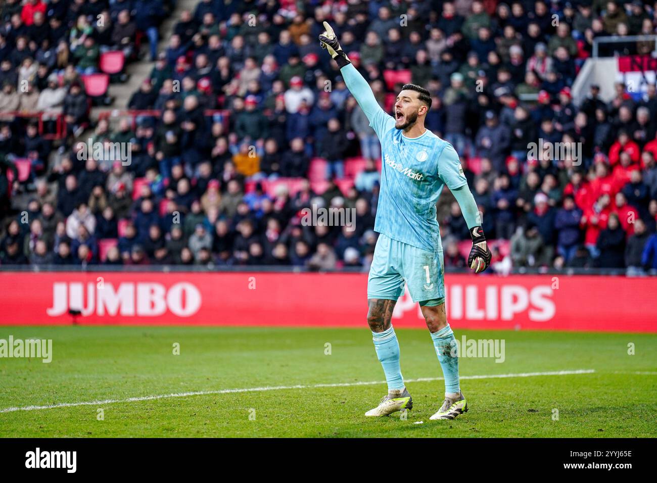 EINDHOVEN, NETHERLANDS - DECEMBER 22: Walter Benitez of PSV gestures ...