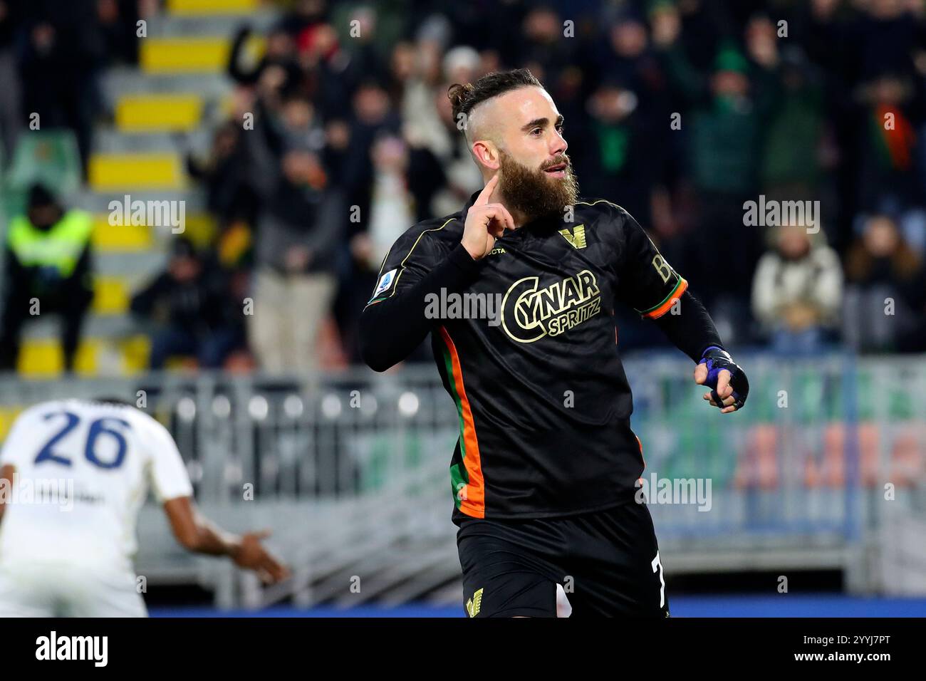 Venezia's Francesco Zampano celebration goal 1-0 In action during the ...