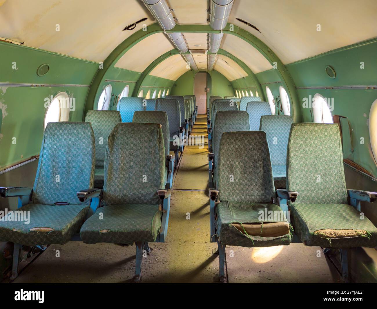 The cabin of the TU-124 aircraft, the Museum of the History of Civil ...