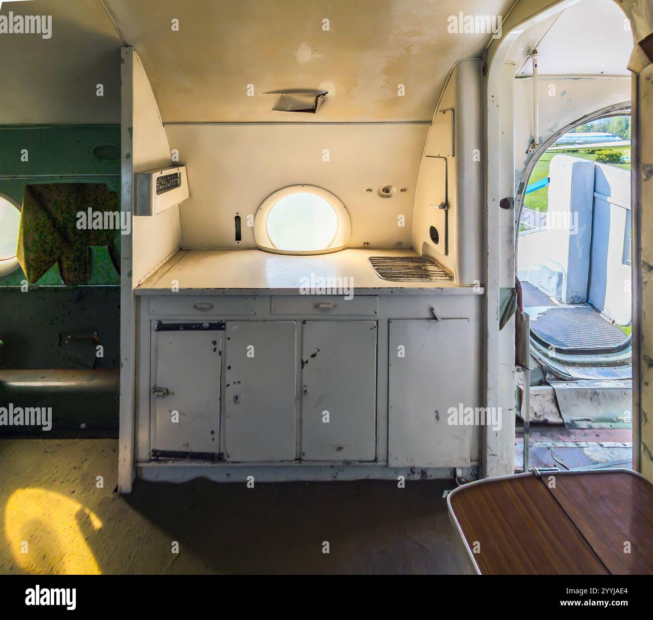 The kitchen of the passenger aircraft TU-124, the Museum of the History ...