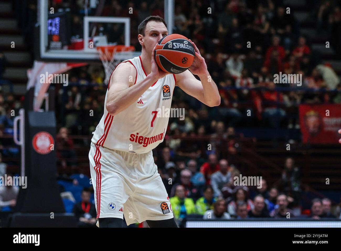 Milan, Italy. 20th Dec, 2024. Johannes Voigtmann #7 of FC Bayern Munich ...