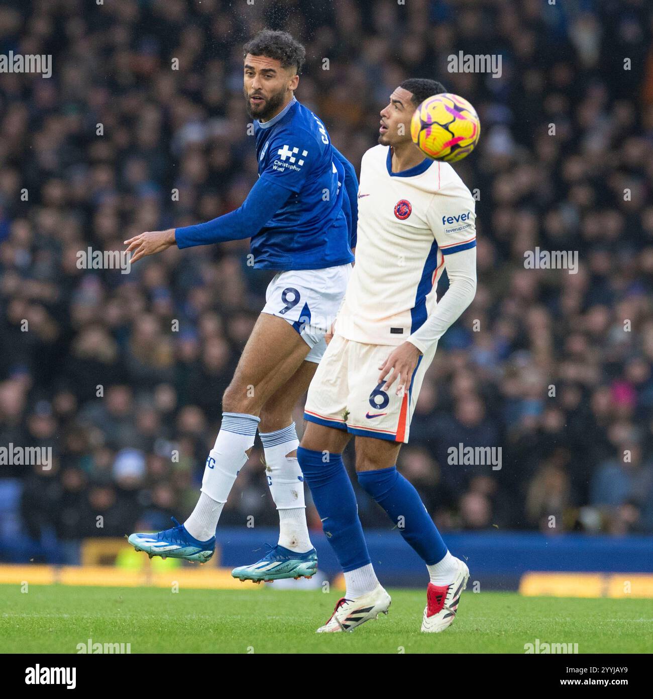 Dominic Calvert-Lewin #9 of Everton F.C. during the Premier League ...