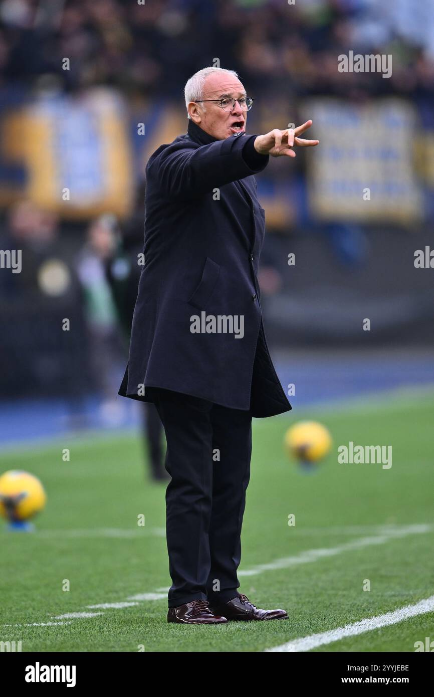 in action during the 17th day of the Serie A Championship between A.S ...