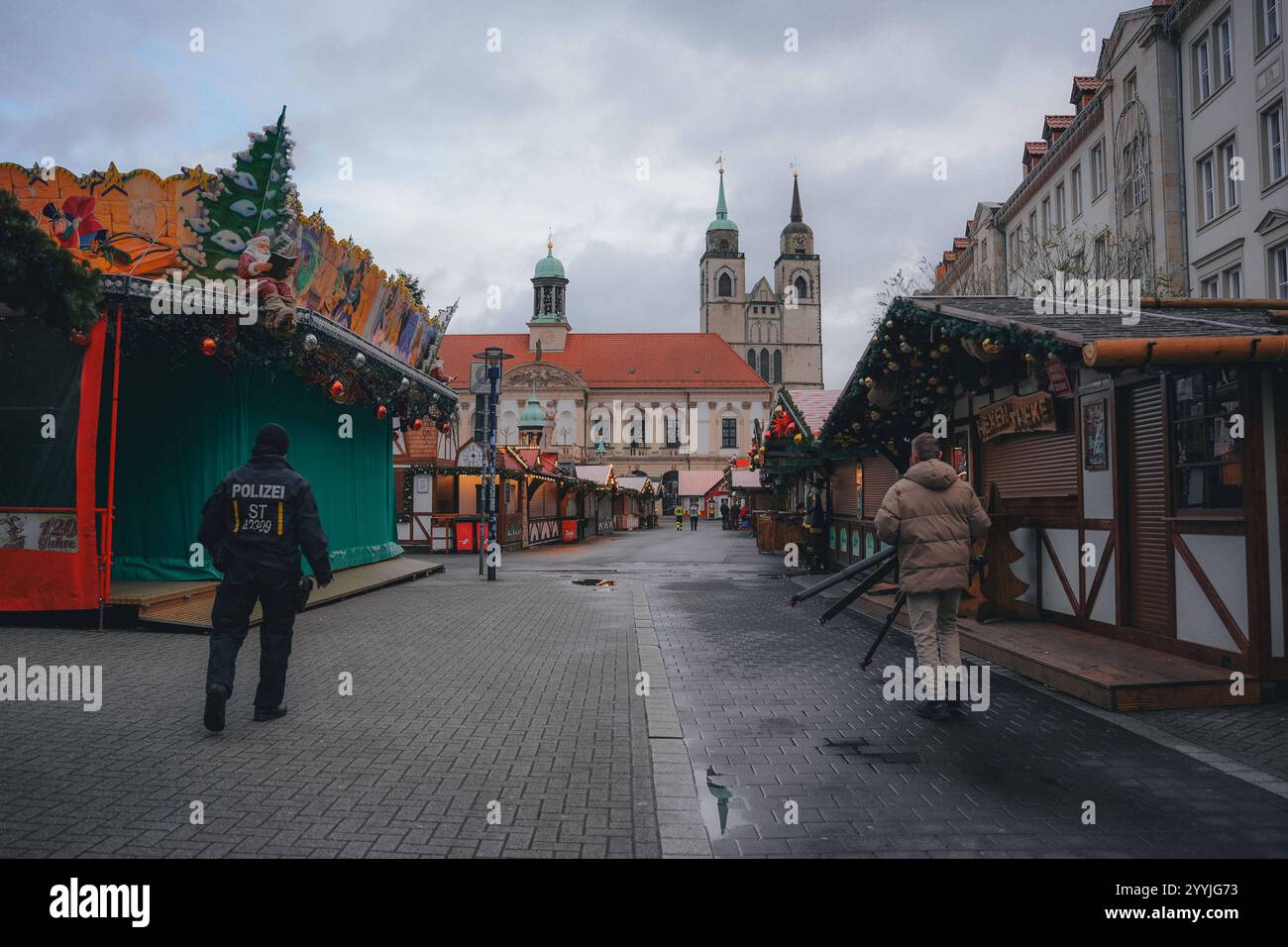 Magdeburg Anschlag auf den Magdeburger Weihnachtsmarkt, Sachsen-Anhalt, 20.12.2024 Der Tatort ...