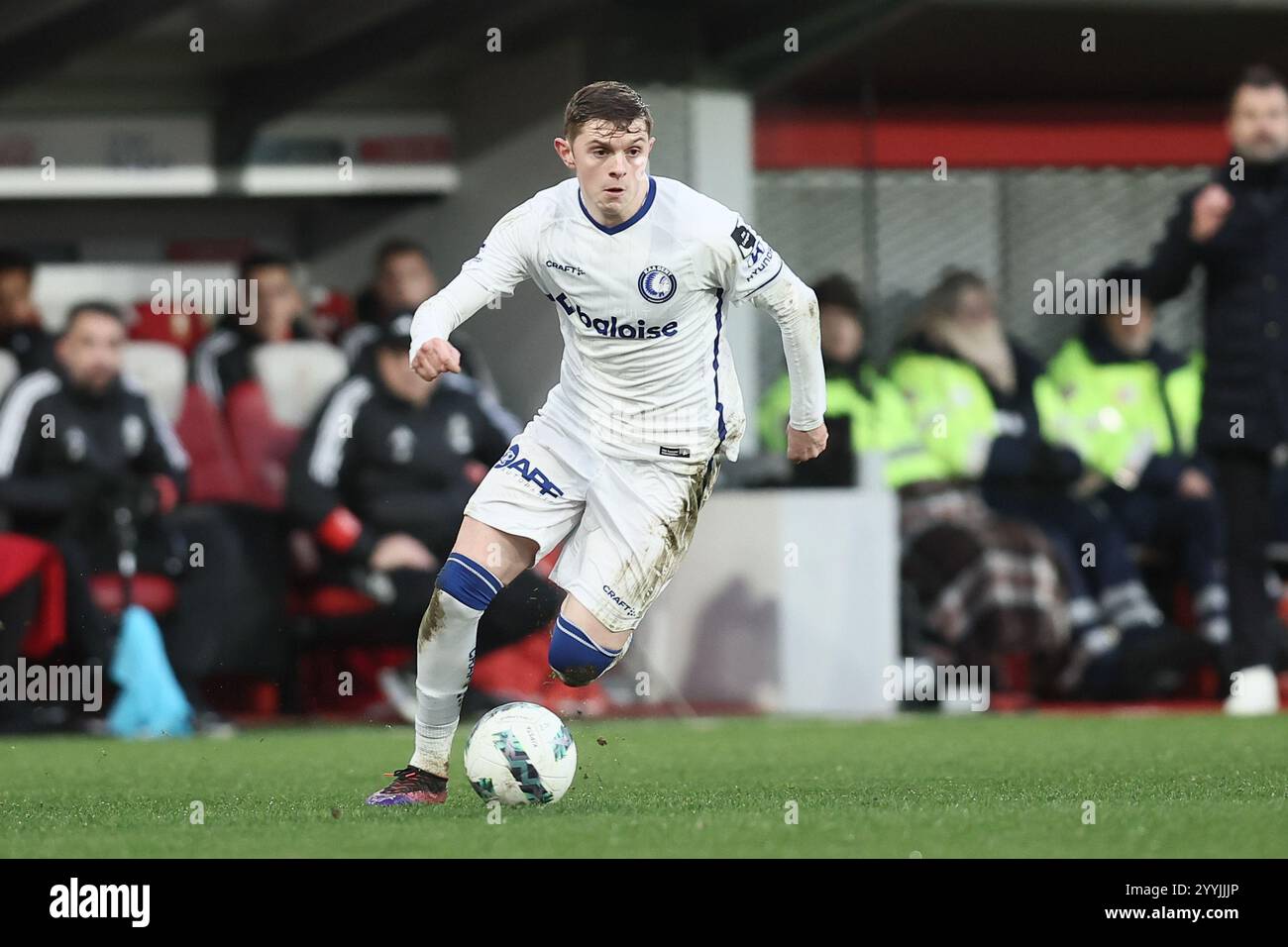 Gent's Max Dean pictured in action during a soccer game between ...