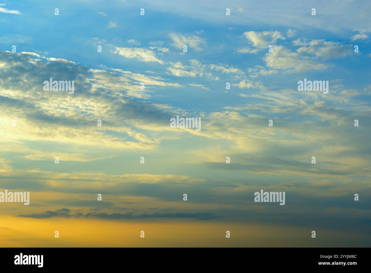 Beautiful sky background - Sunset Sunrise sky with light clouds and ...