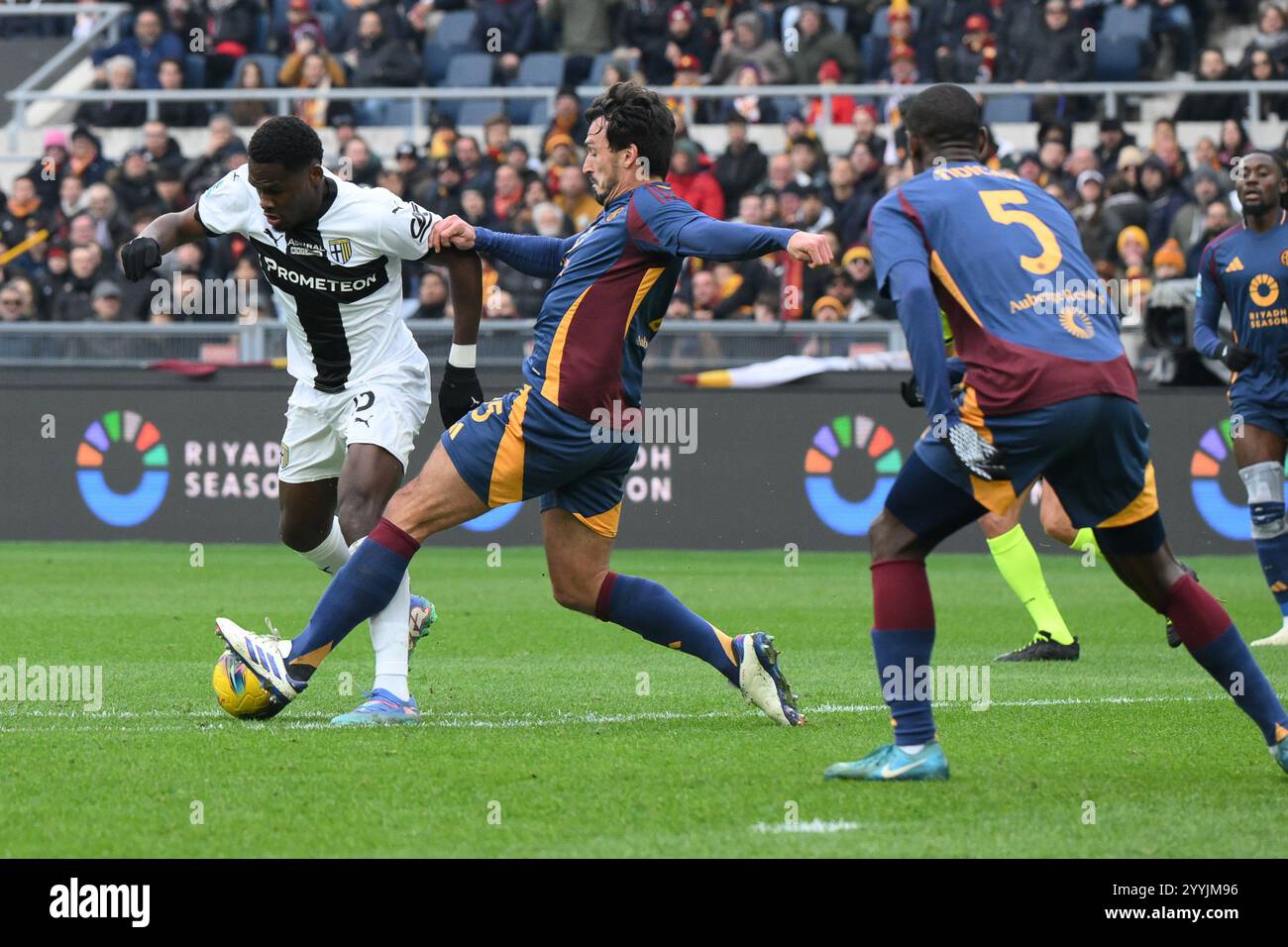 Olimpico Stadium, Rome, Italy - Ange-Yoan Bonny of Parma and Mats ...