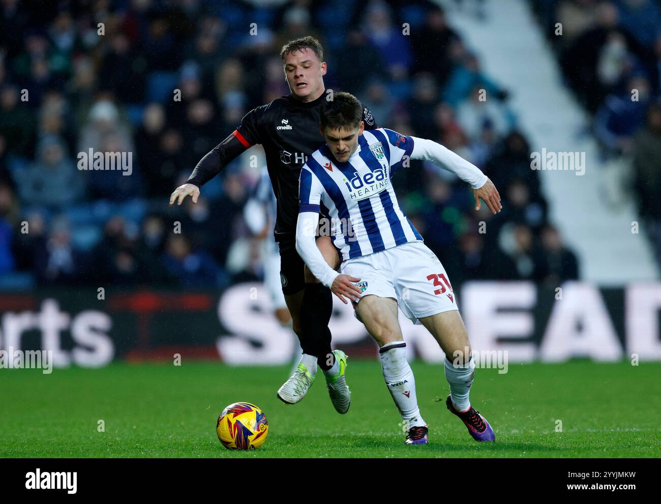 West Bromwich Albion's Tom Fellows in action against Bristol City's ...