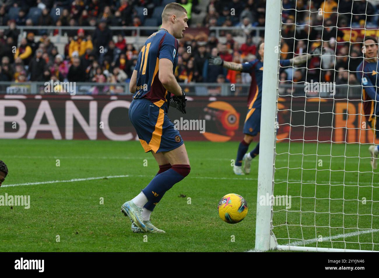 Olimpico Stadium, Rome, Italy - Artem Dovbyk of AS Roma scores the goal ...