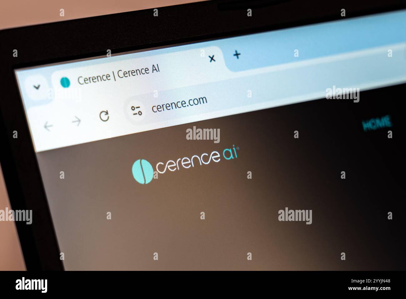New York, USA - December 21, 2024: Cerence AI website homepage ...