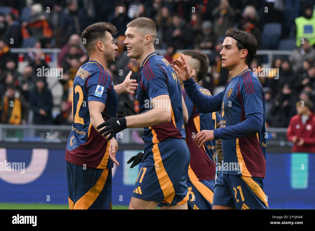 Olimpico Stadium, Rome, Italy - Artem Dovbyk of AS Roma jubilates after ...