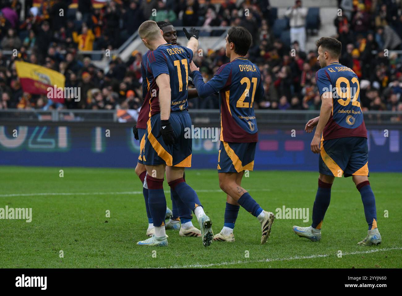 Olimpico Stadium, Rome, Italy - Artem Dovbyk of AS Roma jubilates after ...