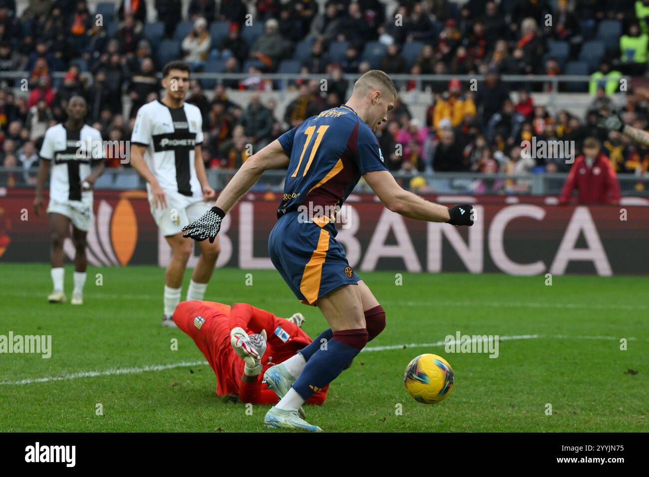Olimpico Stadium, Rome, Italy - Artem Dovbyk of AS Roma scores the goal ...