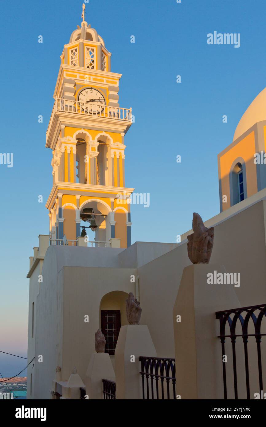 Traditional Orthdox Church in Santorini Island, Cyclades, Greece Stock ...