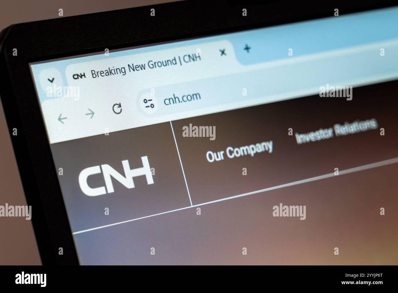 New York, USA - December 21, 2024: Close-up view of CNH Industrial ...