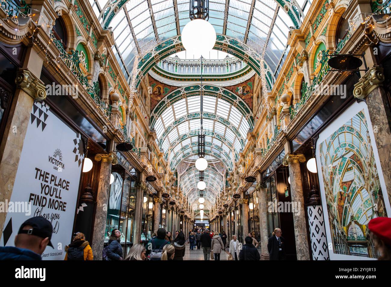 County Arcade Shoopping area, Leeds, UK. Leeds City Centre during the ...