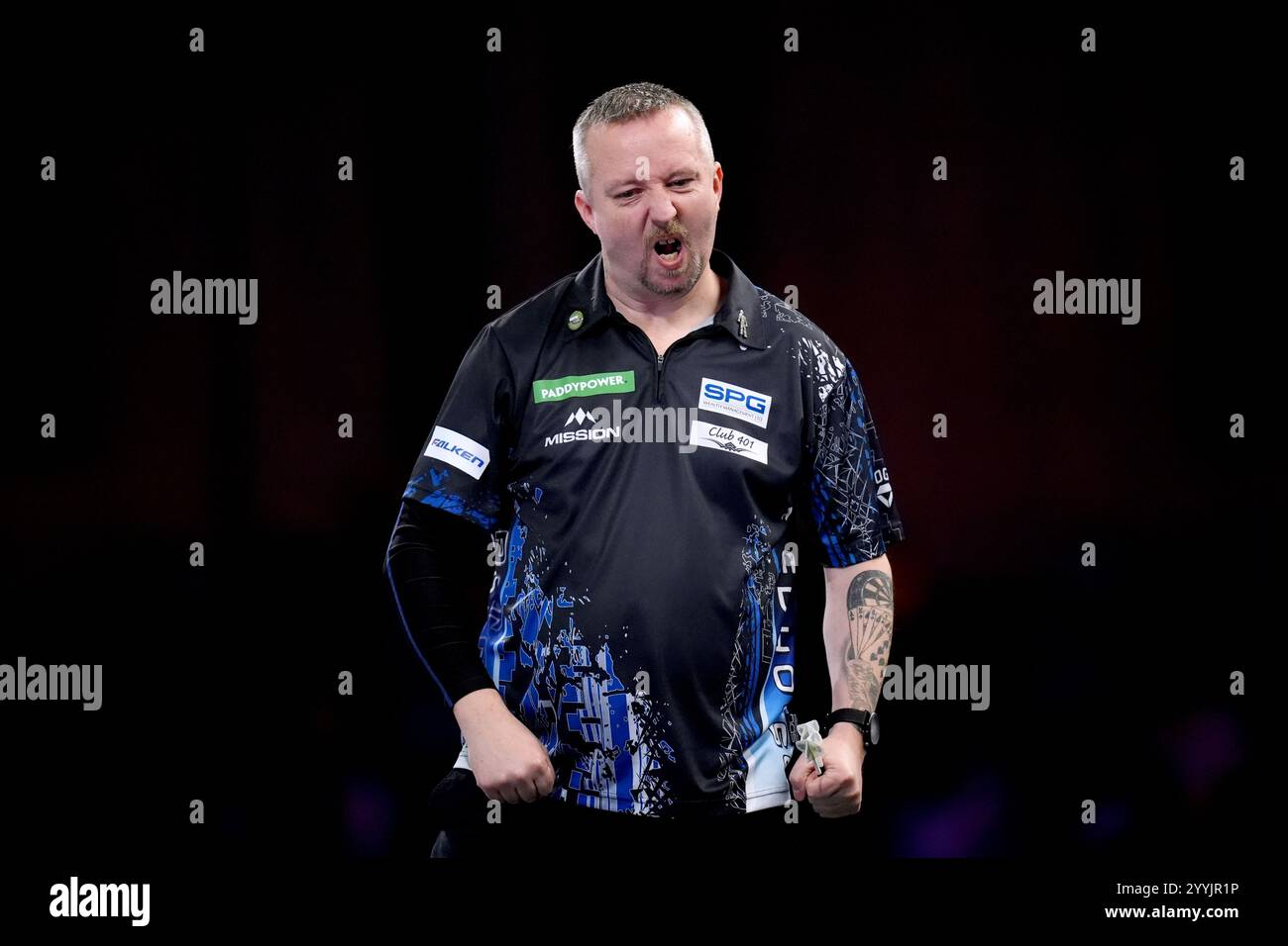 Ritchie Edhouse reacts during his match against Ian White on day eight ...