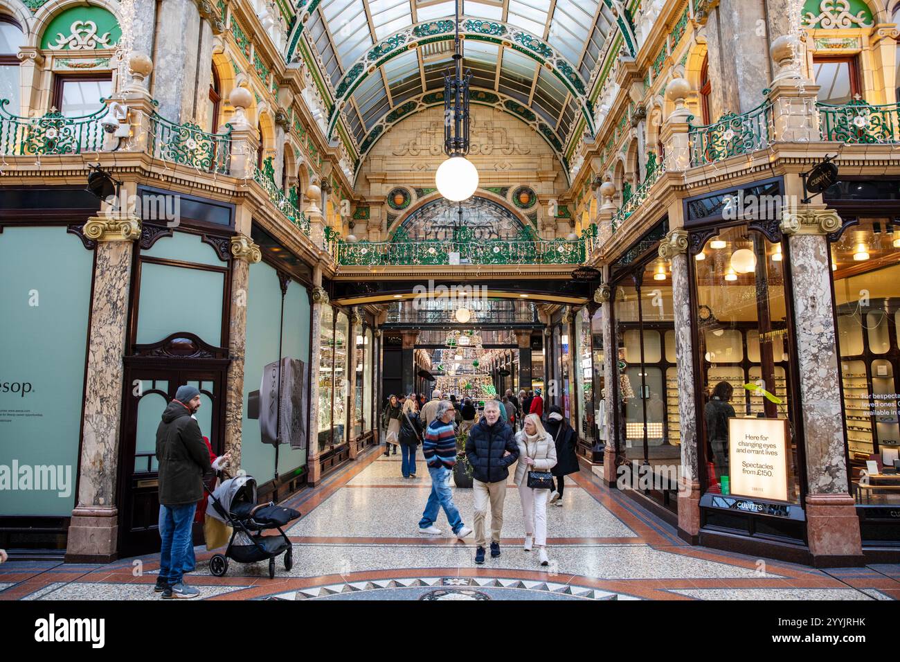 County Arcade Shoopping area, Leeds, UK. Leeds City Centre during the ...
