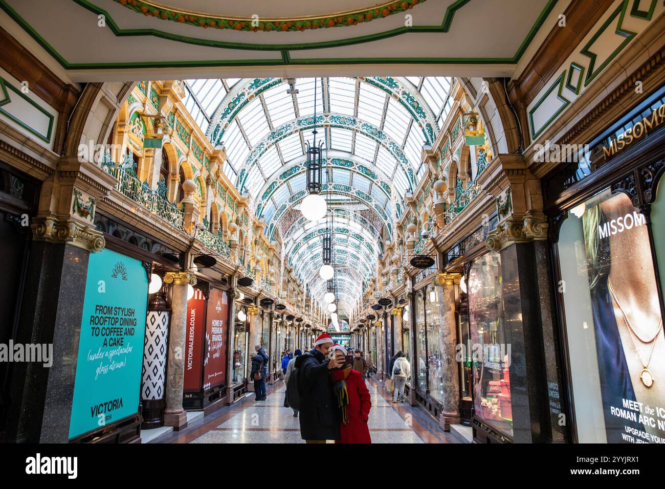 County Arcade Shoopping area, Leeds, UK. Leeds City Centre during the ...