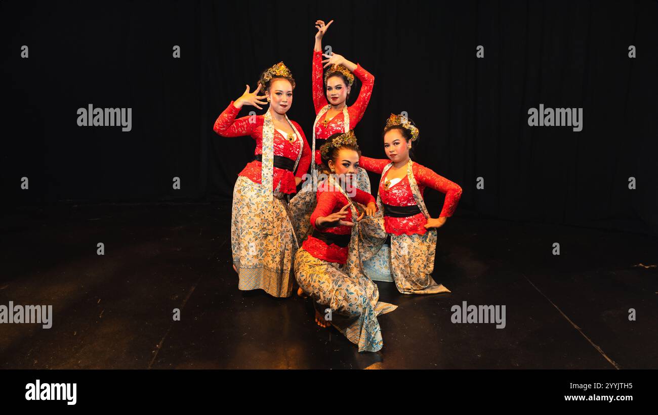 A group of traditional Sundanese dancers radiate elegant charm to the ...