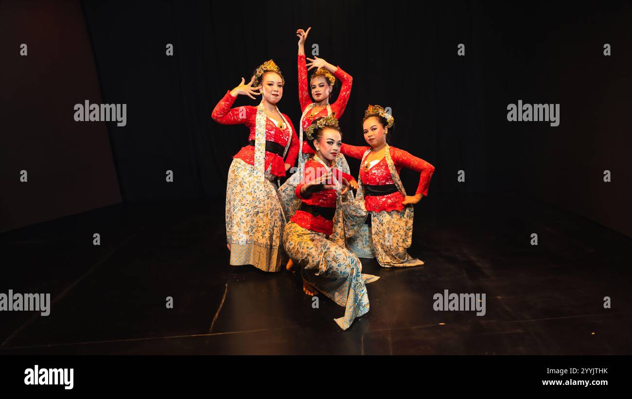 A group of traditional Balinese dancers showed the harmony of the ...
