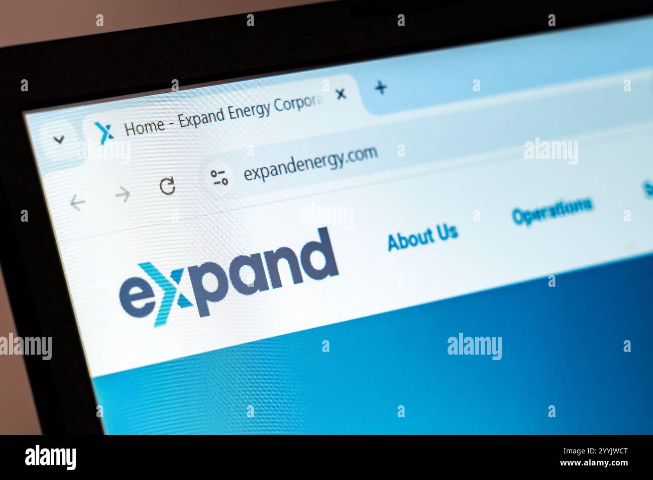 New York, USA - December 21, 2024: Expand Energy website homepage ...