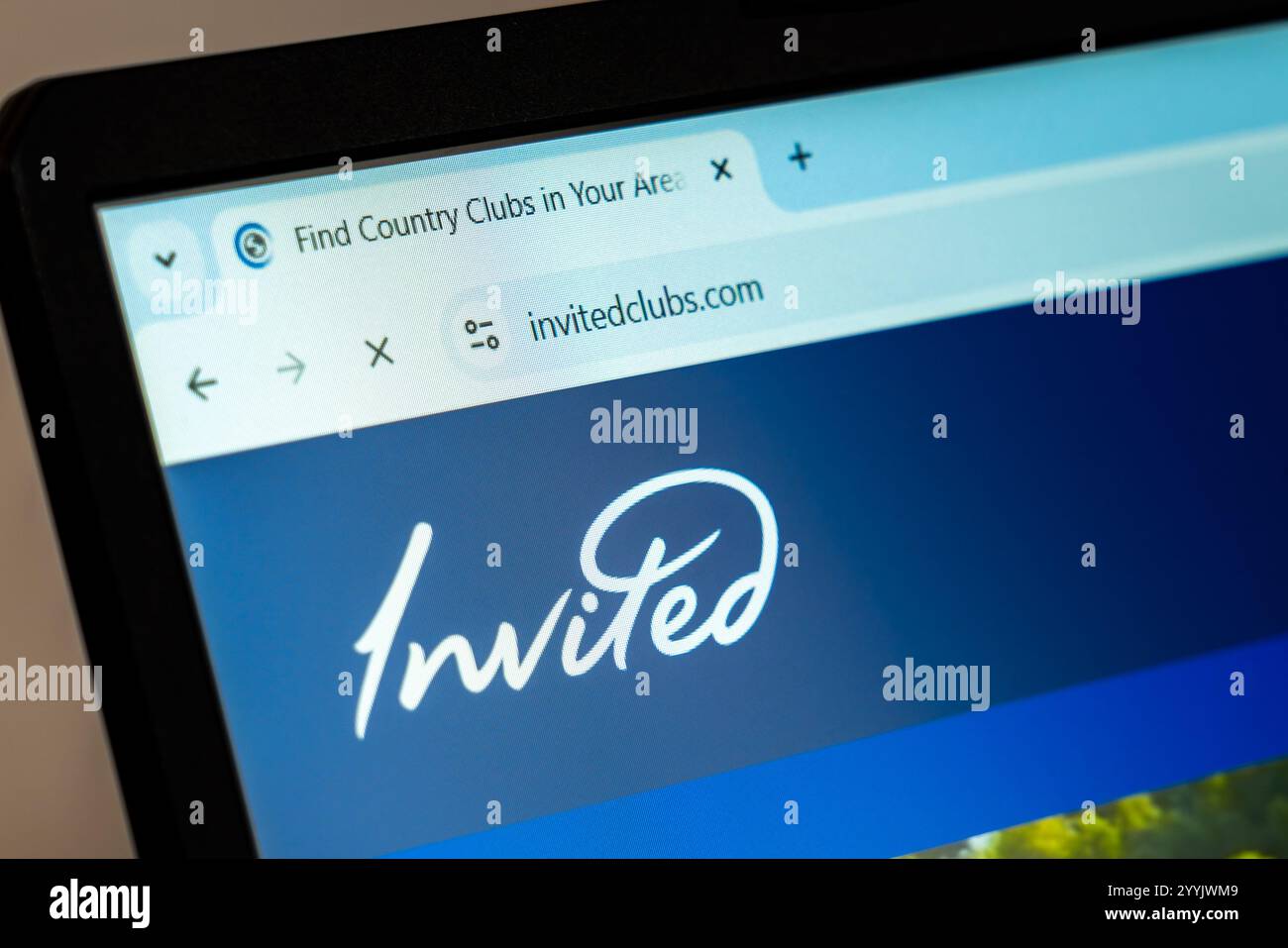 New York, USA - December 21, 2024: Website screenshot of Invited Clubs ...
